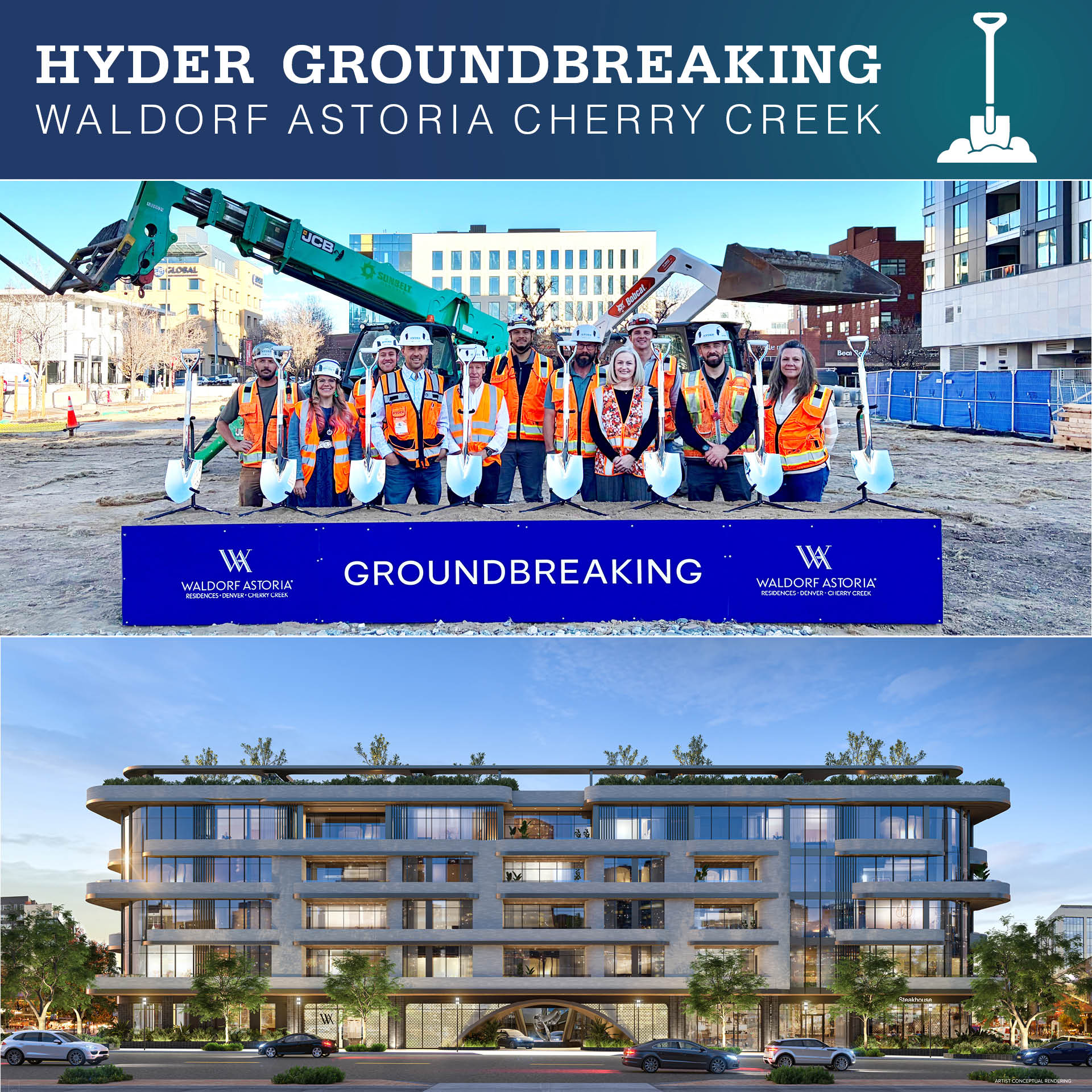 Waldorf Astoria Residences Cherry Creek Groundbreaking - Hyder Construction
